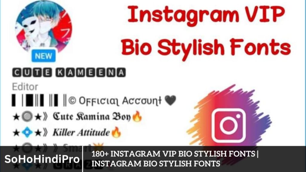 180+ Instagram Vip Bio Stylish Fonts Instagram Bio Stylish Fonts